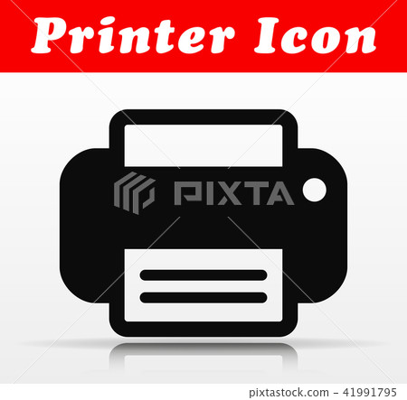 black printer vector icon design - Stock Illustration [41991795] - PIXTA