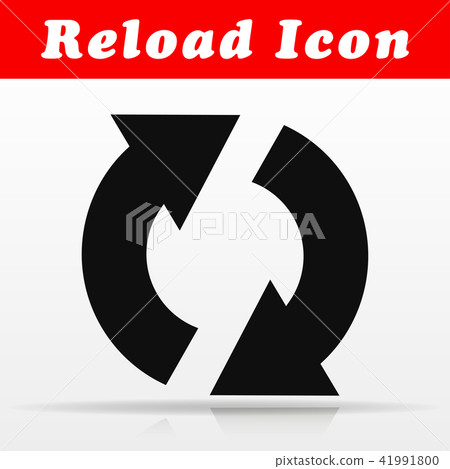 black reload vector icon design - Stock Illustration [41991800] - PIXTA