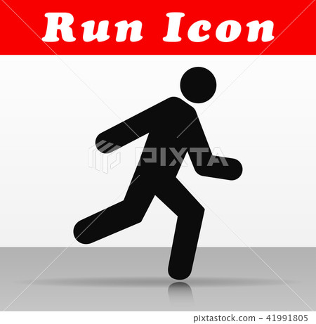 run vector black icon design-插圖素材 [41991805] - PIXTA圖庫