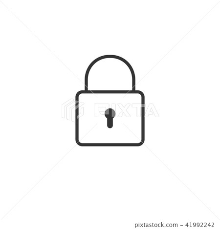 Thinline lock icon - Stock Illustration [41992242] - PIXTA