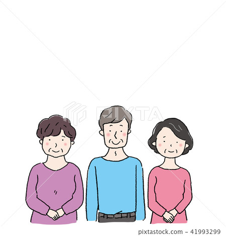 Middle-aged people illustration - Stock Illustration [41993299] - PIXTA