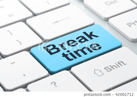Time concept: Break Time on computer keyboard... - Stock Illustration ...