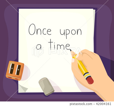 Hand Kid Write Story Illustration - Stock Illustration [42004161] - PIXTA