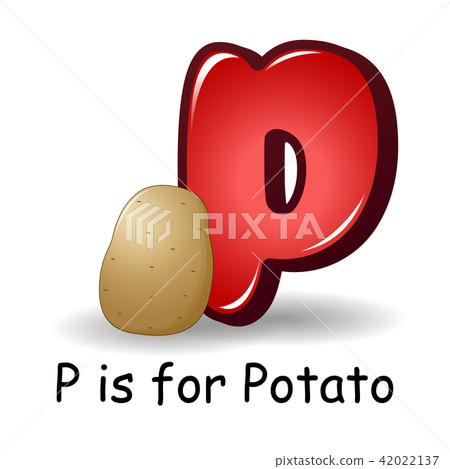 Vegetables alphabet: P is for Potatoes - Stock Illustration [42022137 ...