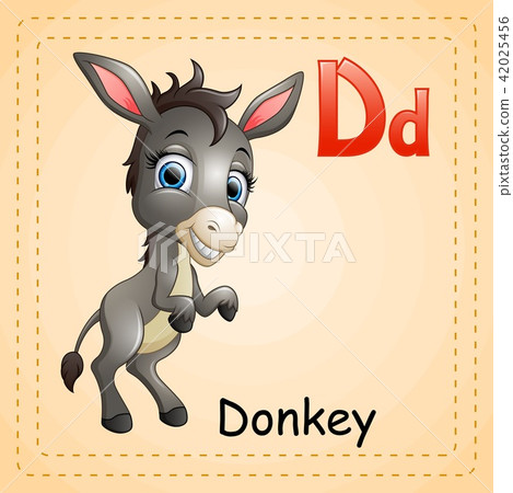 Animals alphabet: D is for Donkey - Stock Illustration [42025456] - PIXTA