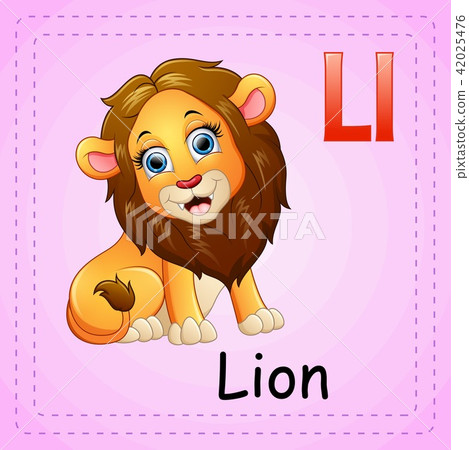 Animals alphabet: L is for Lion - Stock Illustration [42025476] - PIXTA