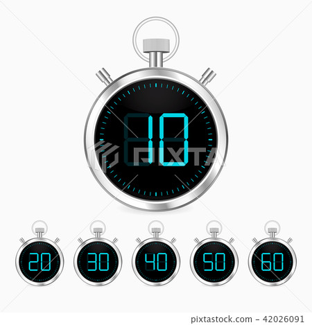 3d realistic stopwatch vector - Stock Illustration [42026091] - PIXTA