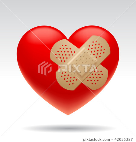 Wounded heart - Stock Illustration [42035387] - PIXTA