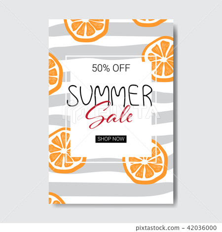 summer sale orange lettering badge design label... - Stock Illustration ...