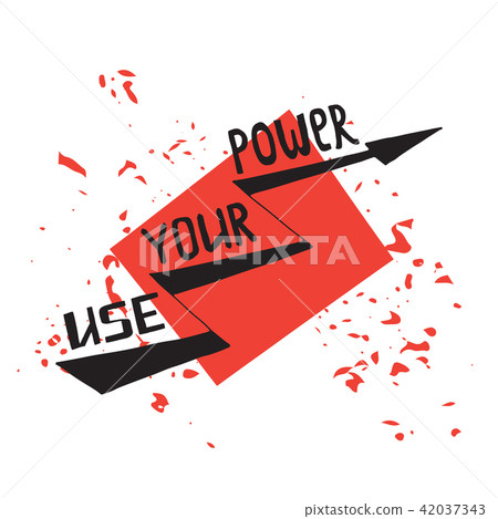 use your power lettering - Stock Illustration [42037343] - PIXTA