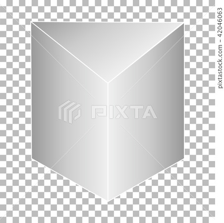 white triangular prism isolated on transparent - Stock Illustration ...