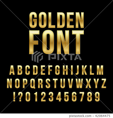 Creative vector illustration of golden glossy... - Stock Illustration ...