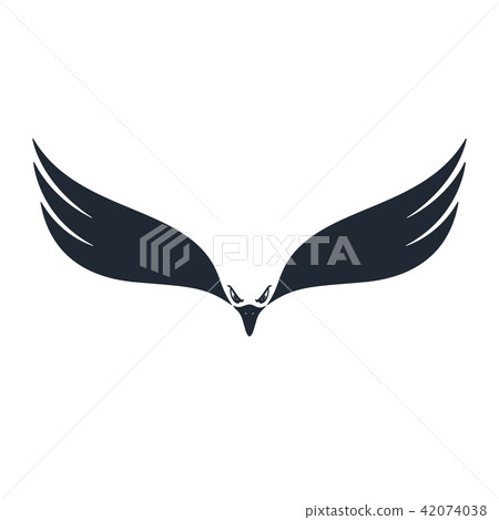 Hunter eagle, negative space, vector illustration - Stock Illustration ...