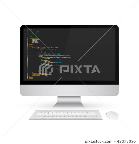 Creative vector illustration of programming... - Stock Illustration ...