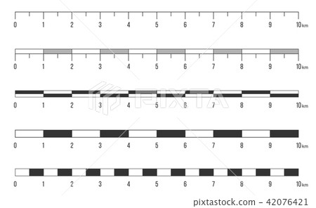 Creative vector illustration of map scale line... - Stock Illustration ...