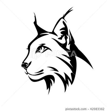 wild lynx cat head vector design - Stock Illustration [42083382] - PIXTA