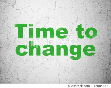 Timeline concept: Time to Change on wall... - Stock Illustration ...