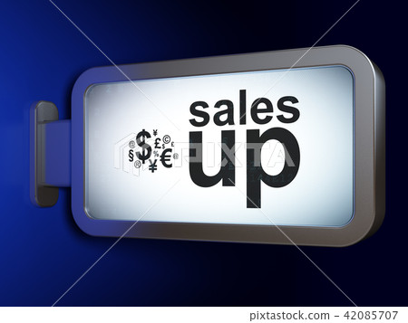 Marketing concept: Sales Up and Finance Symbol... - Stock Illustration ...