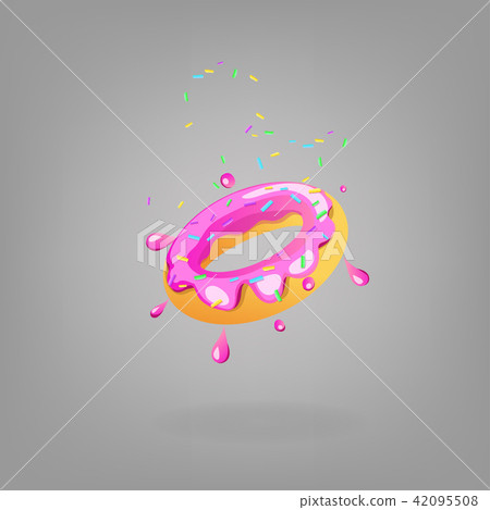 Sugar donut Vector illustration icon symbol - Stock Illustration ...
