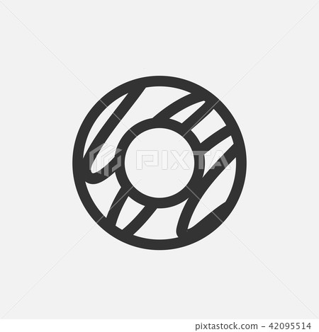 Sugar donut Vector illustration icon symbol - Stock Illustration ...