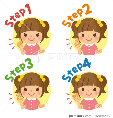 Girl step icon - Stock Illustration [42098549] - PIXTA
