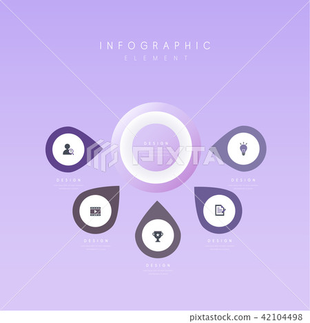 Violet color infographic diagram - Stock Illustration [42104498] - PIXTA