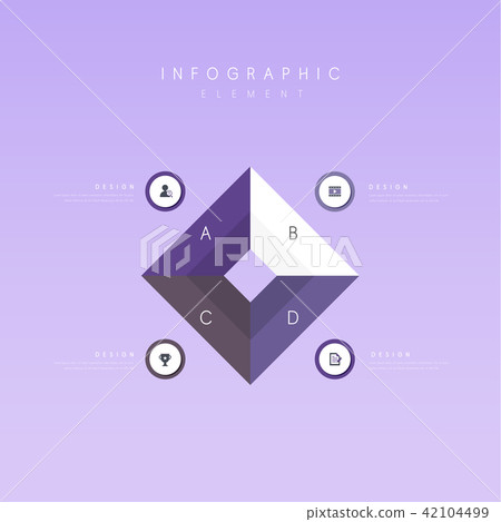 Violet color infographic diagram - Stock Illustration [42104499] - PIXTA