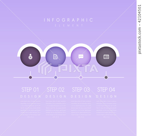 Violet color infographic diagram - Stock Illustration [42104501] - PIXTA
