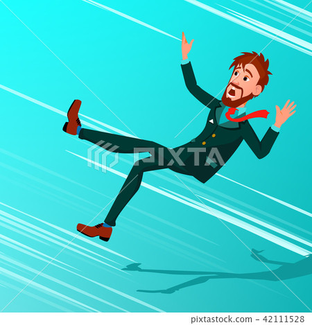 Businessman Falling Down Vector. Miskate,...-插圖素材 [42111528] - PIXTA圖庫