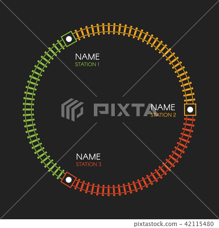 Train round track logo. Railroad, railway... - Stock Illustration ...