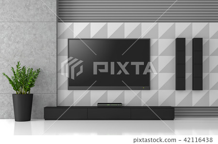 V wall design idea 3d render - Stock Illustration [42116438] - PIXTA