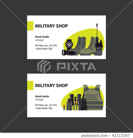 Vector army business cards about military - Stock Illustration ...