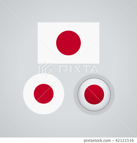 Japanese trio flags, vector illustration - Stock Illustration [42121516 ...