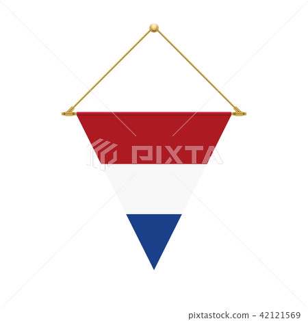 Dutch triangle flag hanging, vector illustration-插圖素材 [42121569] - PIXTA圖庫