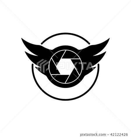 Shutter and wings shaped camera logo - Stock Illustration [42122426 ...