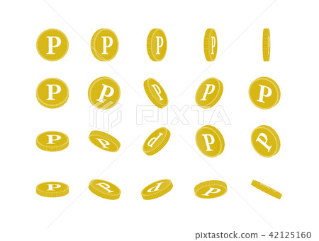 Point coins (various angles) - Stock Illustration [42125160] - PIXTA