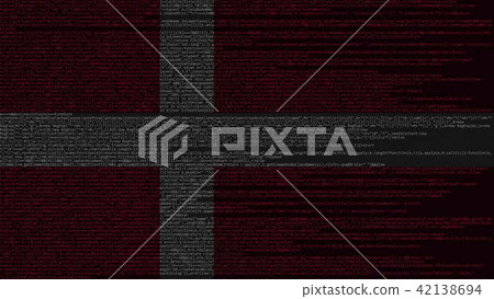Source code and flag of Denmark. Danish digital... - Stock Illustration ...