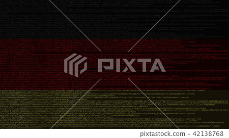 Source code and flag of Germany. German digital... - Stock Illustration ...