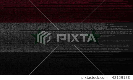 Source code and flag of Syria. Syrian digital... - Stock Illustration [42139188] - PIXTA