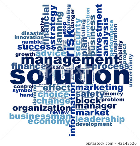 Solution word cloud - Stock Illustration [42145526] - PIXTA