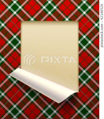 Paper sheet cut framed and partially rolled up - Stock Illustration ...
