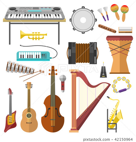 Music studio musical instruments producer... - Stock Illustration ...