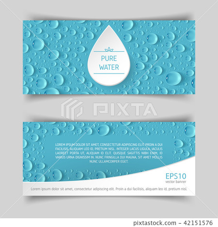Water drop banner - Stock Illustration [42151576] - PIXTA