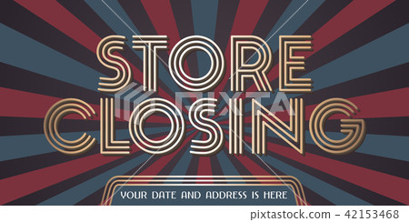 Store closing vector illustration - Stock Illustration [42153468] - PIXTA