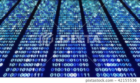 01 or binary data on the computer screen - Stock Illustration [42155536 ...