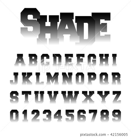 Alphabet font shade design - Stock Illustration [42156005] - PIXTA