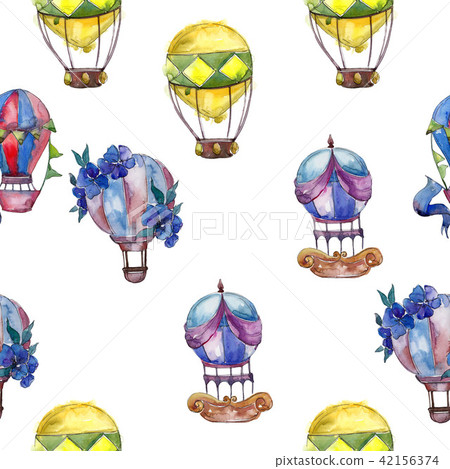 Hot air balloon background fly air transport... - Stock Illustration ...