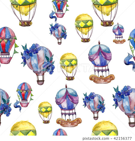 Hot air balloon background fly air transport... - Stock Illustration ...
