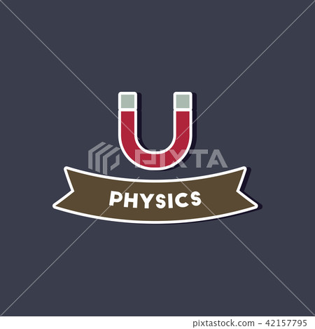paper sticker on stylish background physics lesson - Stock Illustration ...