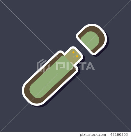 paper sticker on stylish background flash drive - Stock Illustration ...